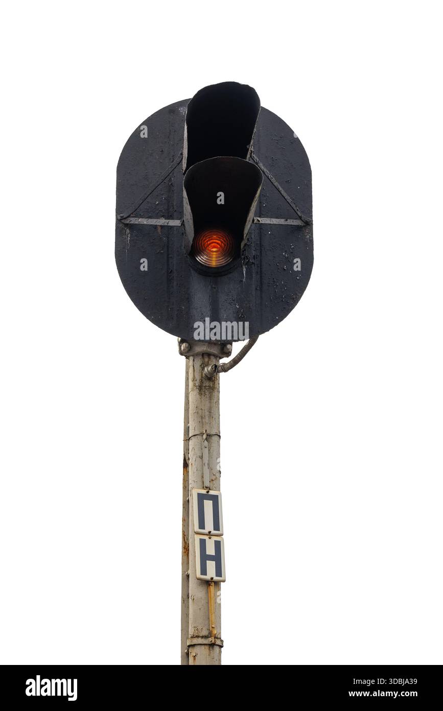 Old railway semaphore signal Cut Out Stock Images & Pictures - Alamy
