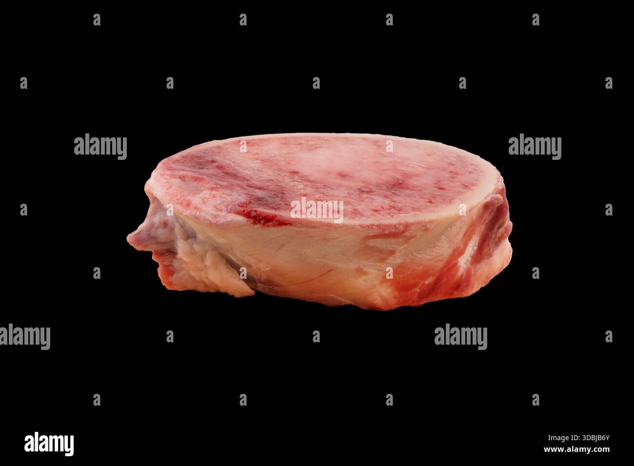 Beef bones. Fresh beef bone isolated on black background Stock Photo ...