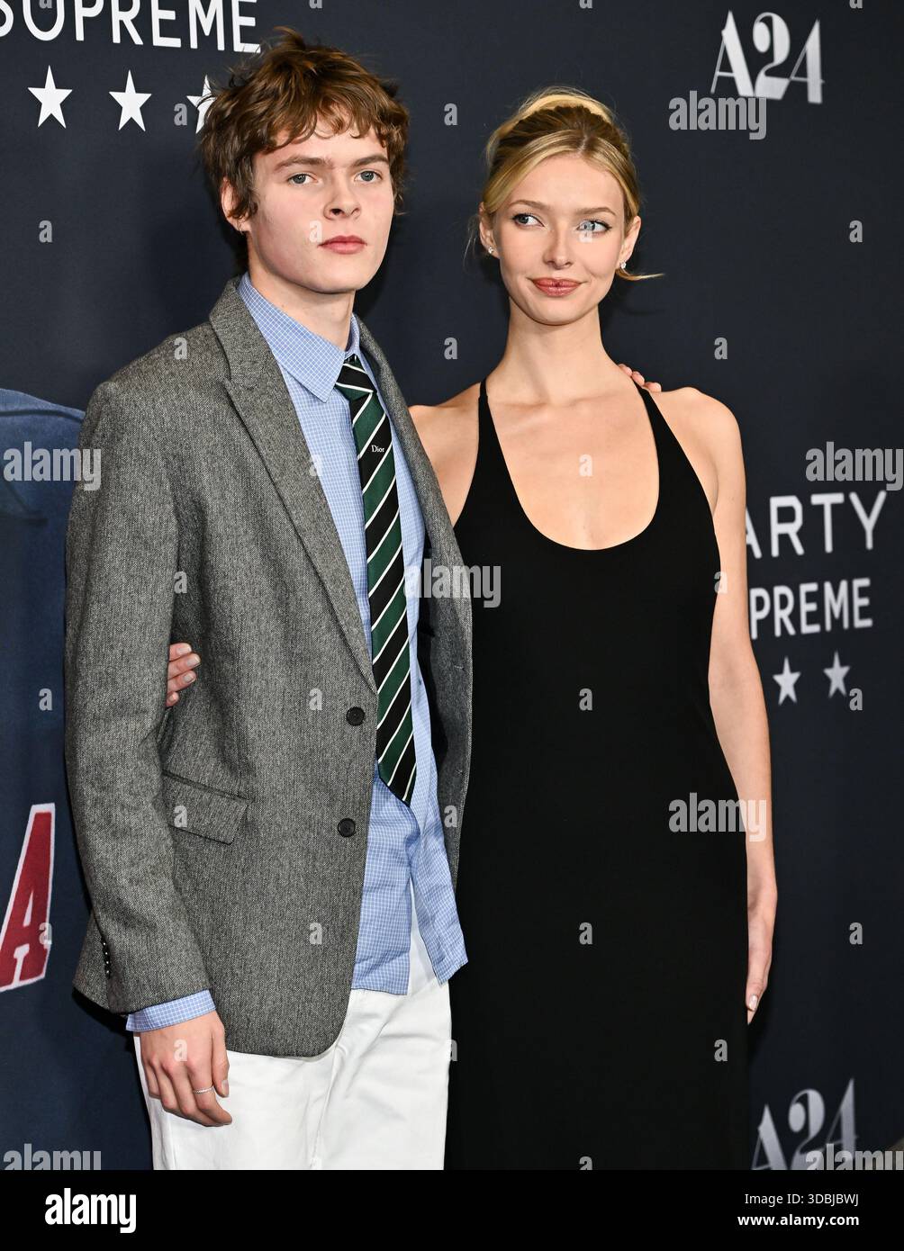 Moses Martin, left, and Apple Martin attend the premiere of "Marty ...