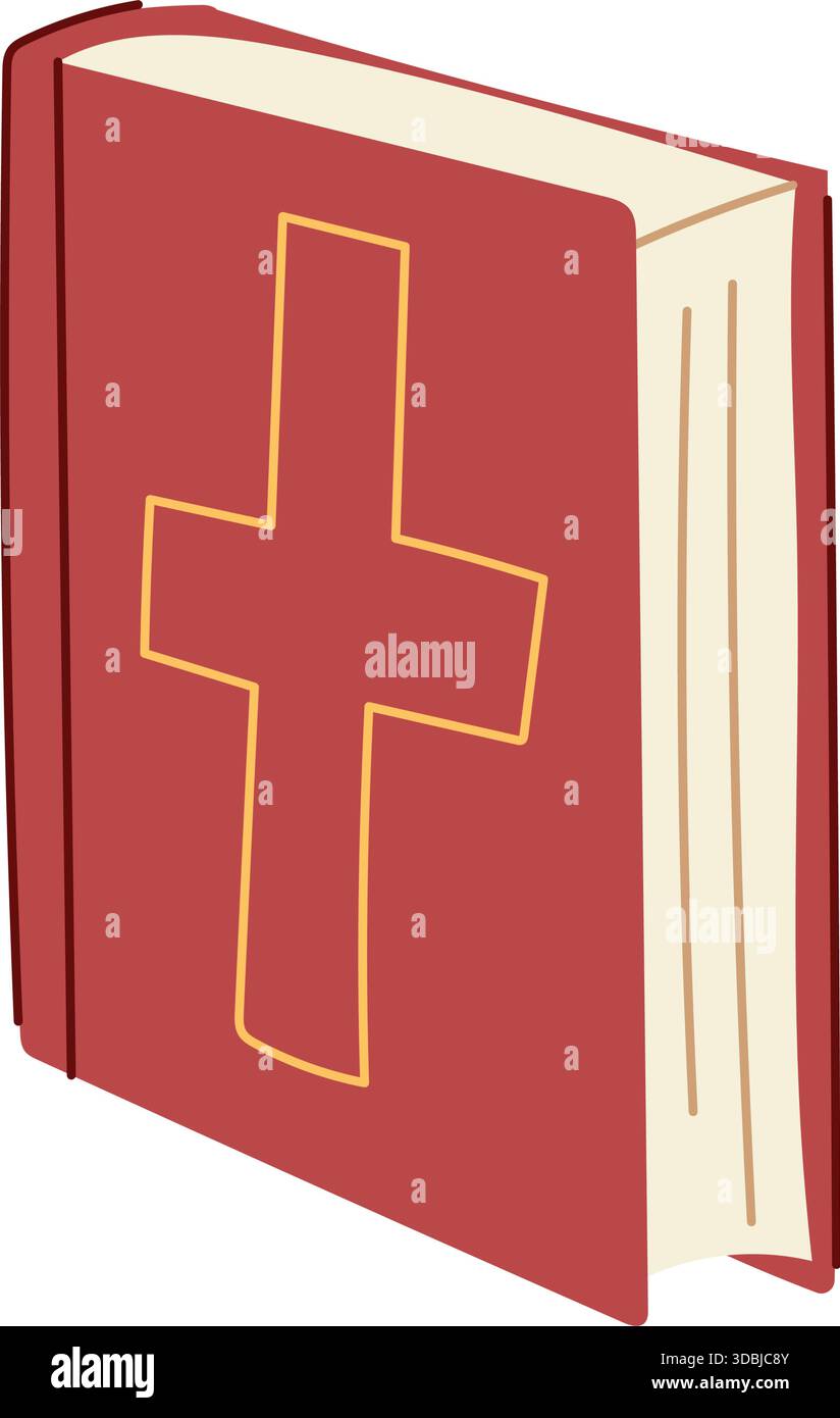 Christian bible book depicting faith and religion concepts Stock Vector ...