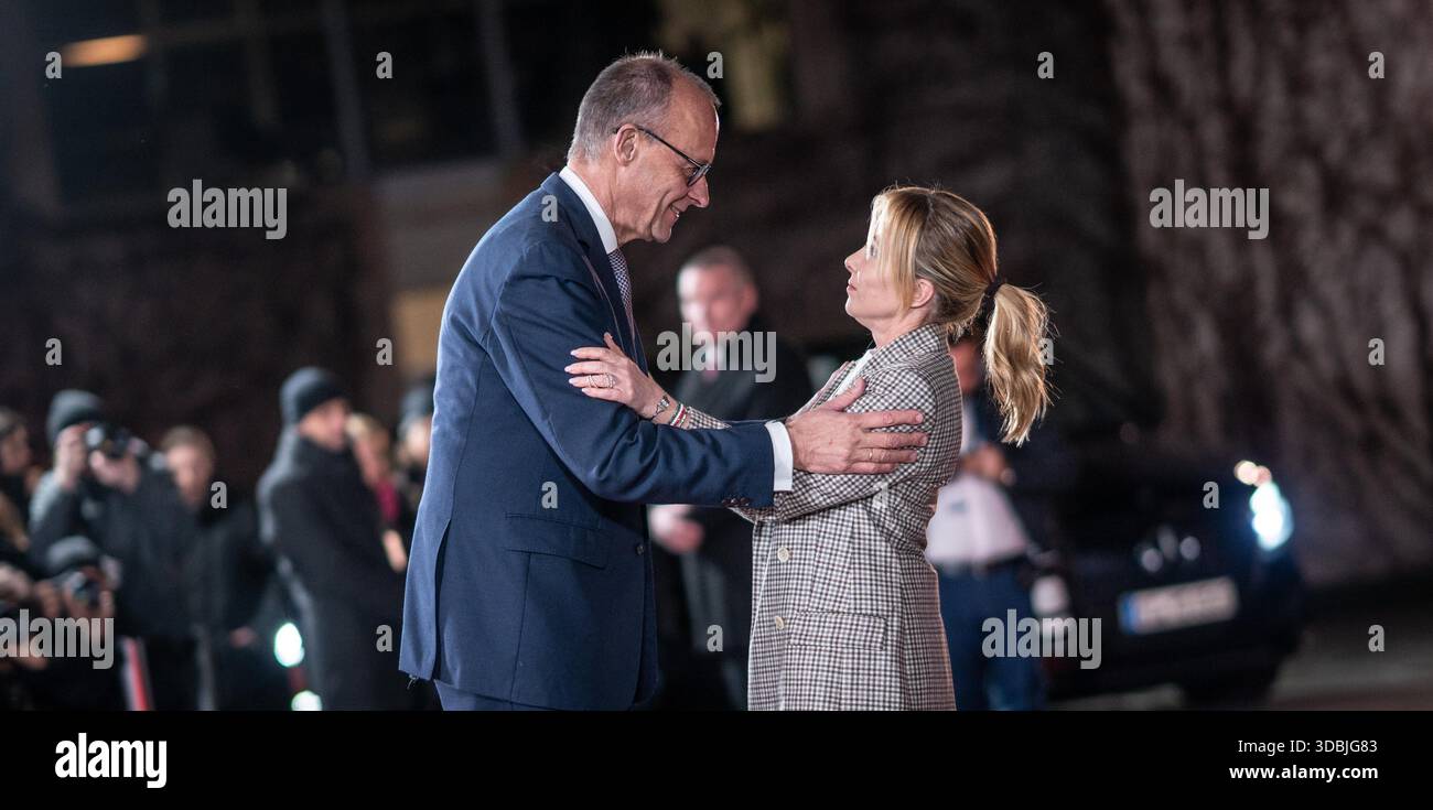 Friedrich Merz, Chancellor, welcomes Giorgia Meloni, Prime Minister of ...