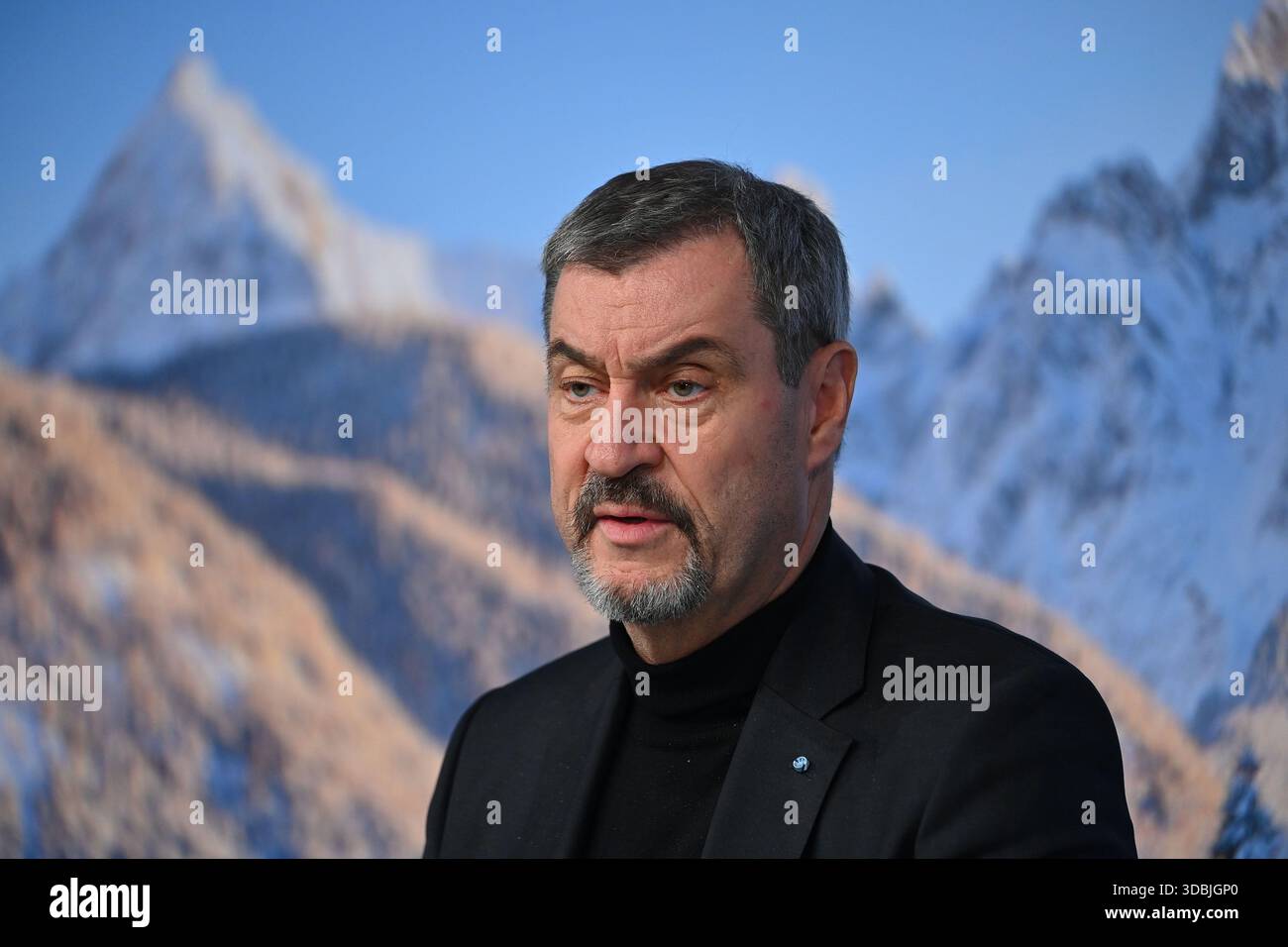 Markus SOEDER (Prime Minister of Bavaria and CSU Chairman) in front of ...