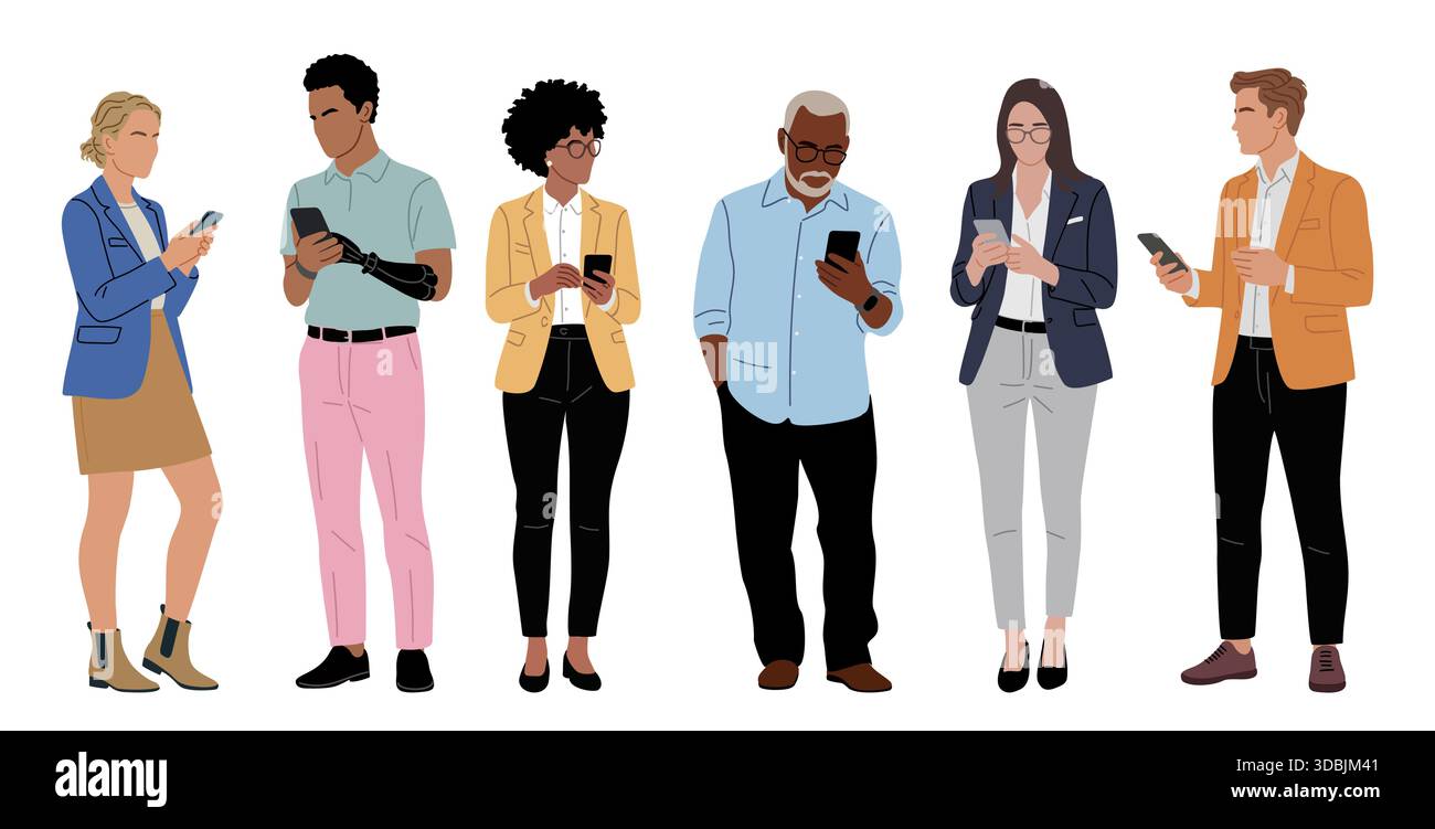 Women using mobile app Stock Vector Images - Alamy