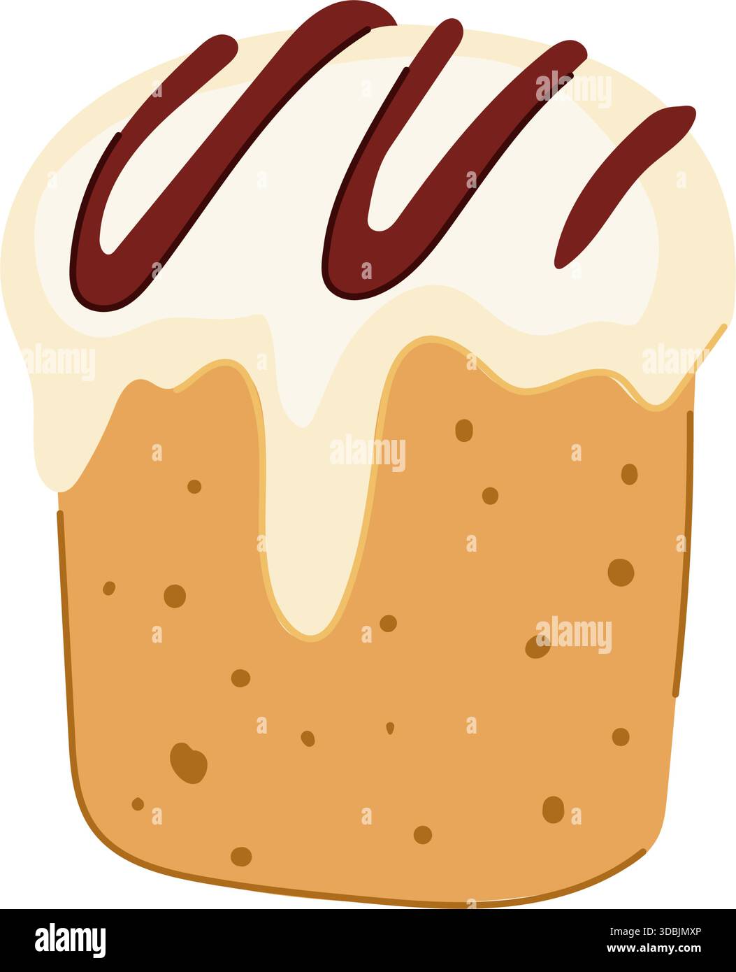 Baked easter cake white Stock Vector Images - Alamy