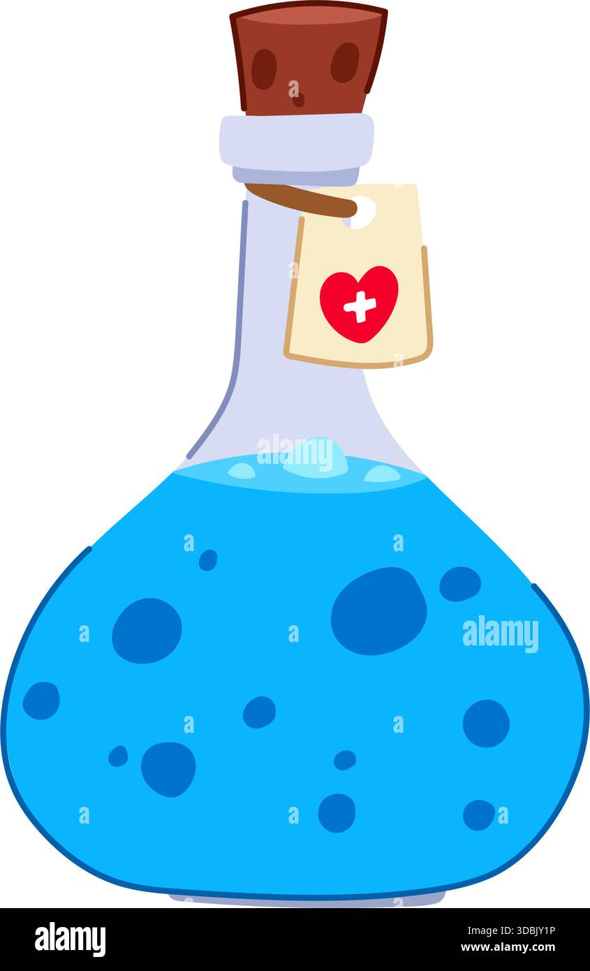 Fantasy health potion representing healing and recovery Stock Vector ...