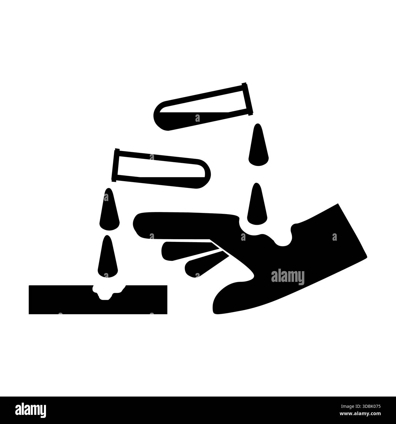 Corrosive hazard symbol icon Stock Photo - Alamy
