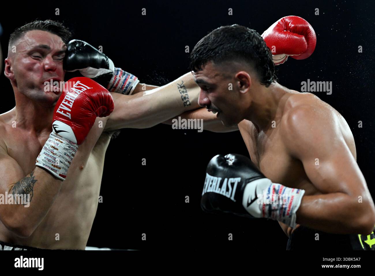 Callum Peters in action against Cody Beekin during their Australian ...
