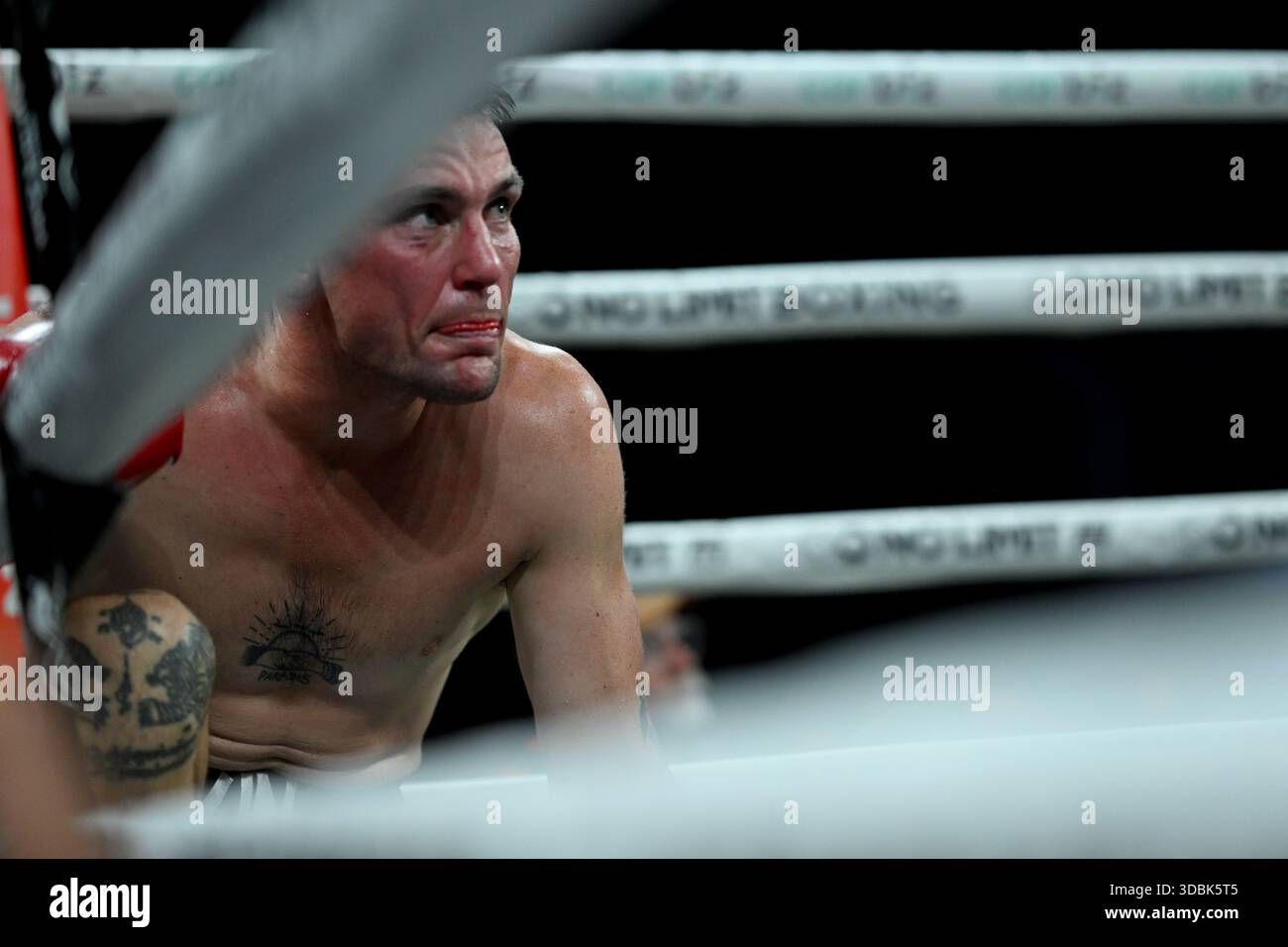 Cody Beekin during his loss to Callum Peters during their Australian ...