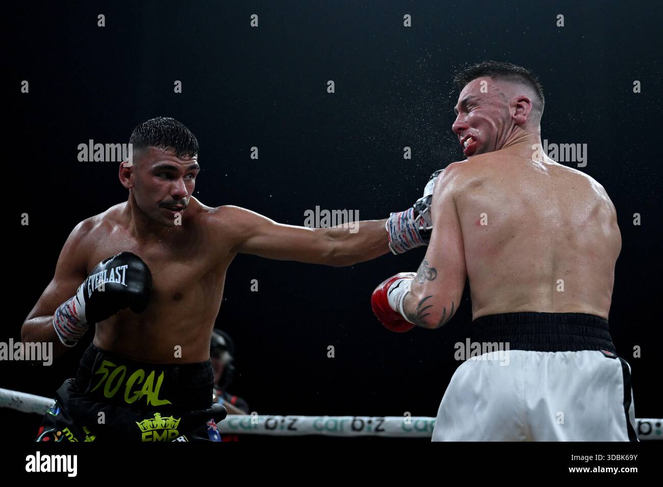 Callum Peters in action against Cody Beekin during their Australian ...