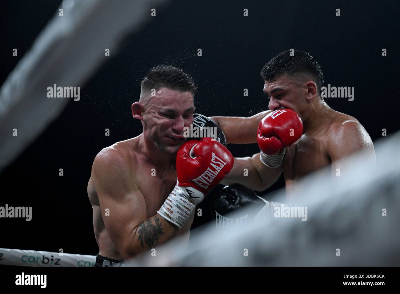Callum Peters in action against Cody Beekin during their Australian ...