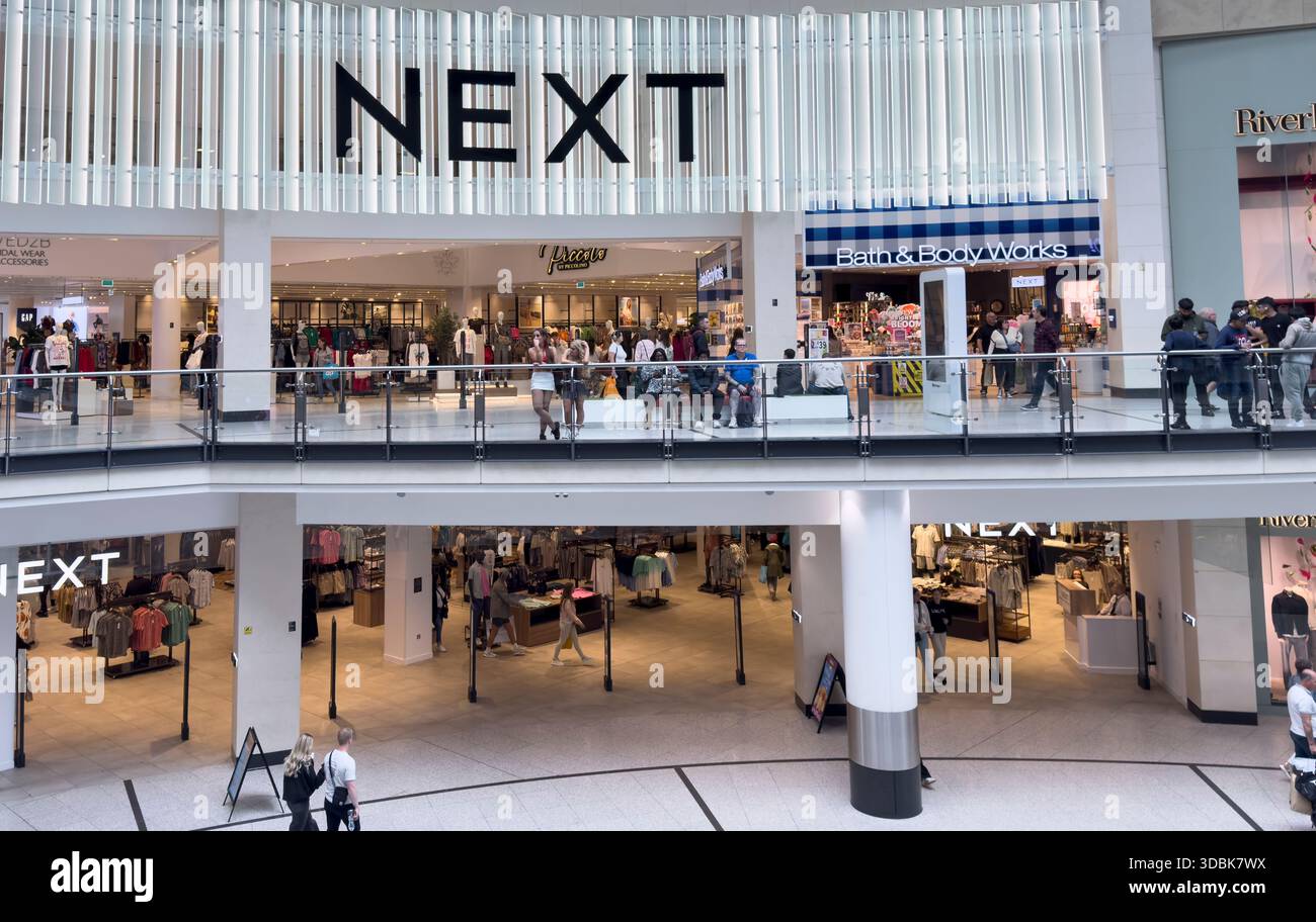 Manchester, uk, January 19th 2025 Vibrant Multi-Level Shopping Mall ...