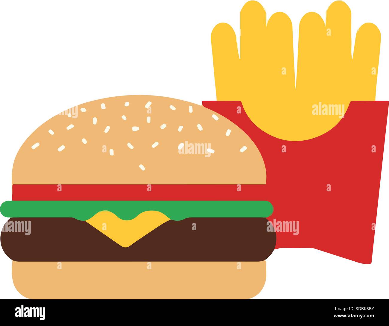 Fast lunch combo Stock Vector Images - Alamy