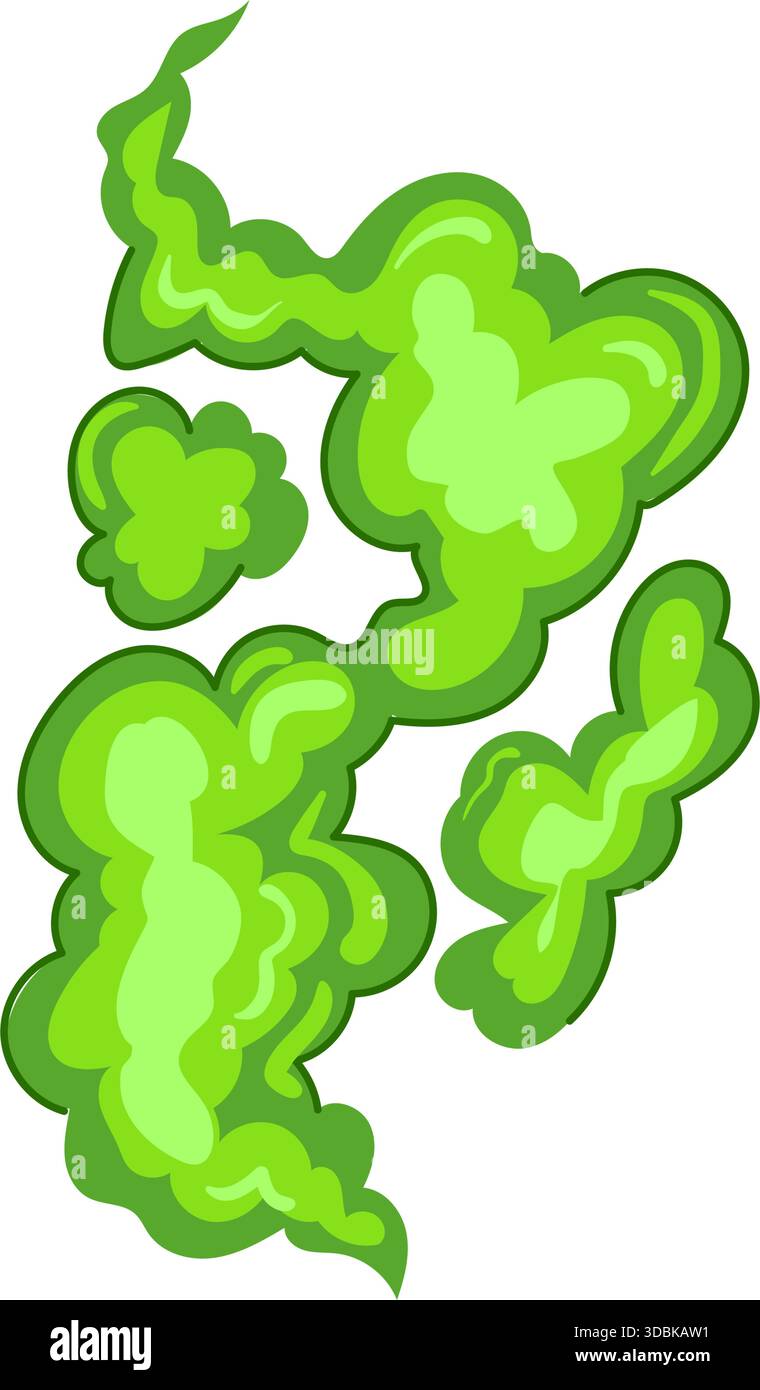 Green cartoon cloud toxic hi-res stock photography and images - Alamy
