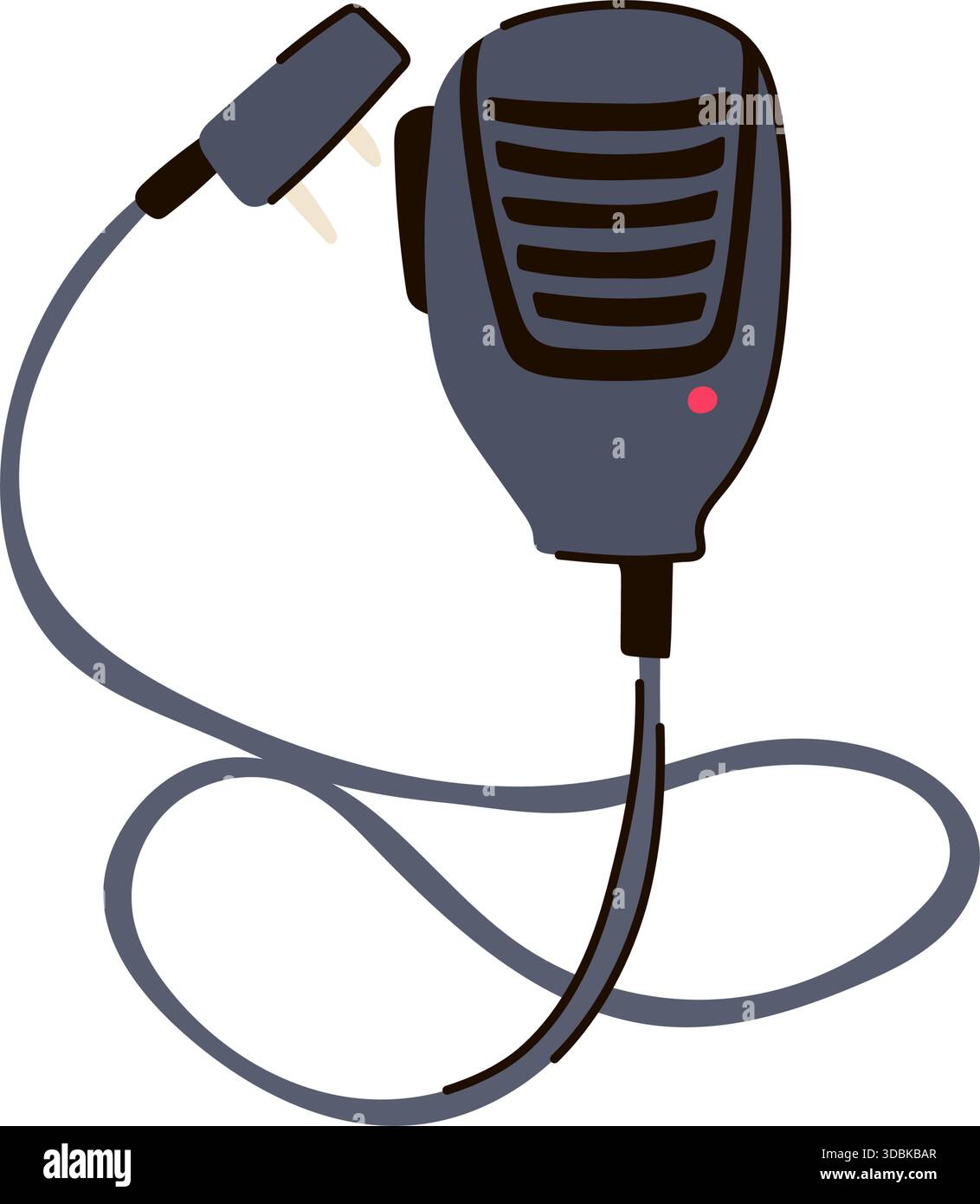 Remote speaker microphone for professional communication system Stock ...