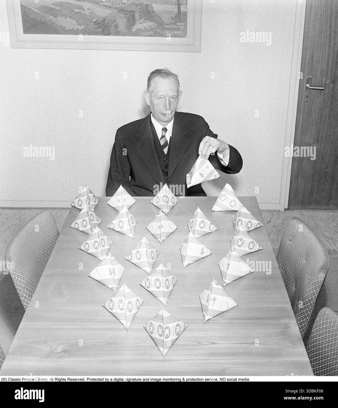 The first Tetra Pak carton – a tetrahedron patented by Ruben Rausing ...