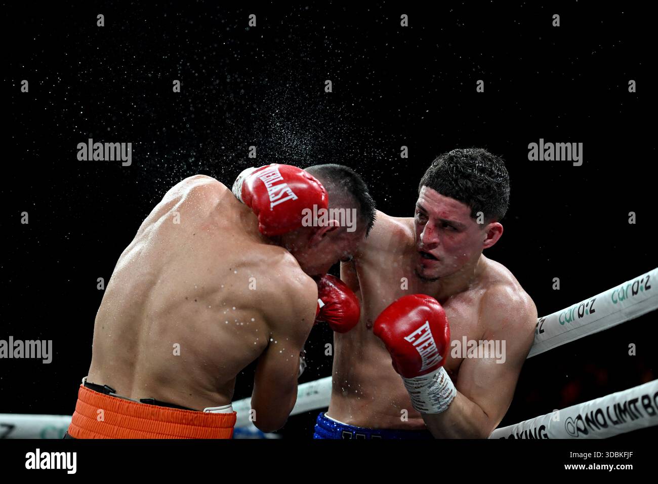 Australian boxer Tim Tszyu in action against United States boxer ...