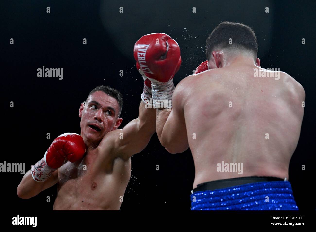 Australian boxer Tim Tszyu in action against United States boxer ...