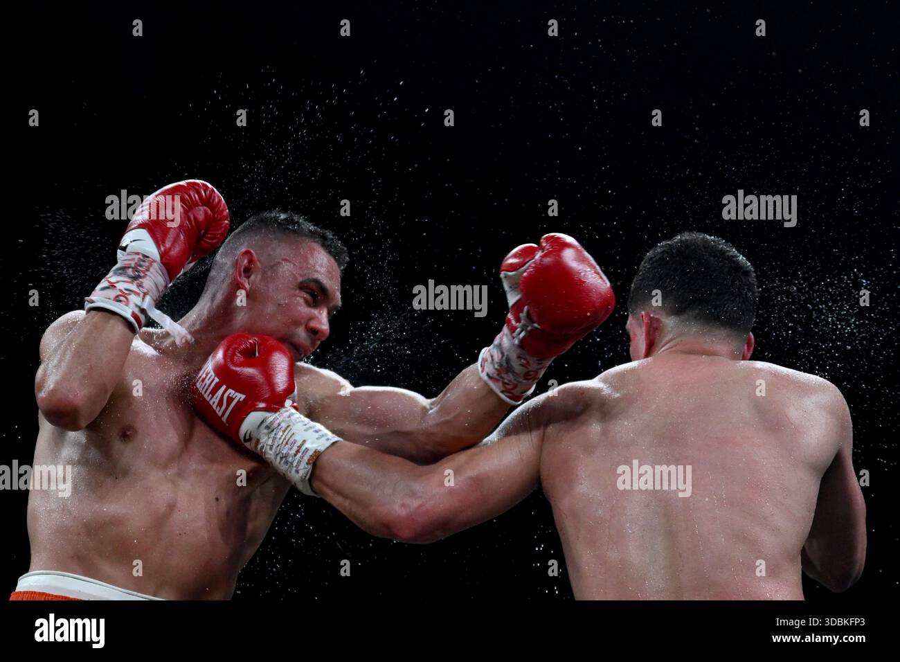 Australian boxer Tim Tszyu in action against United States boxer ...