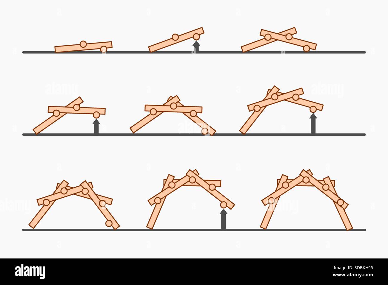 Leonardo Da Vinci self supporting bridge construction diagram ...