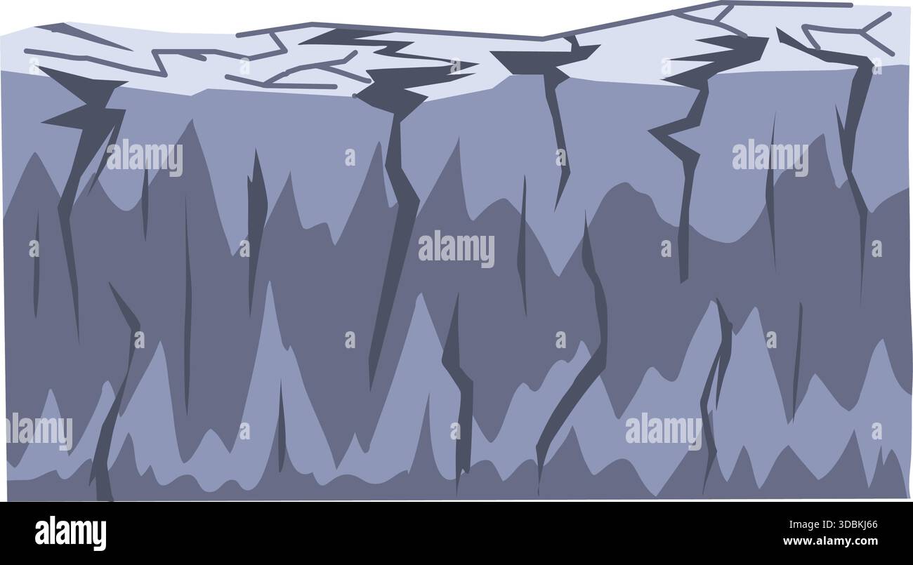 Cracked ground cross section illustrating dry soil layers Stock Vector ...