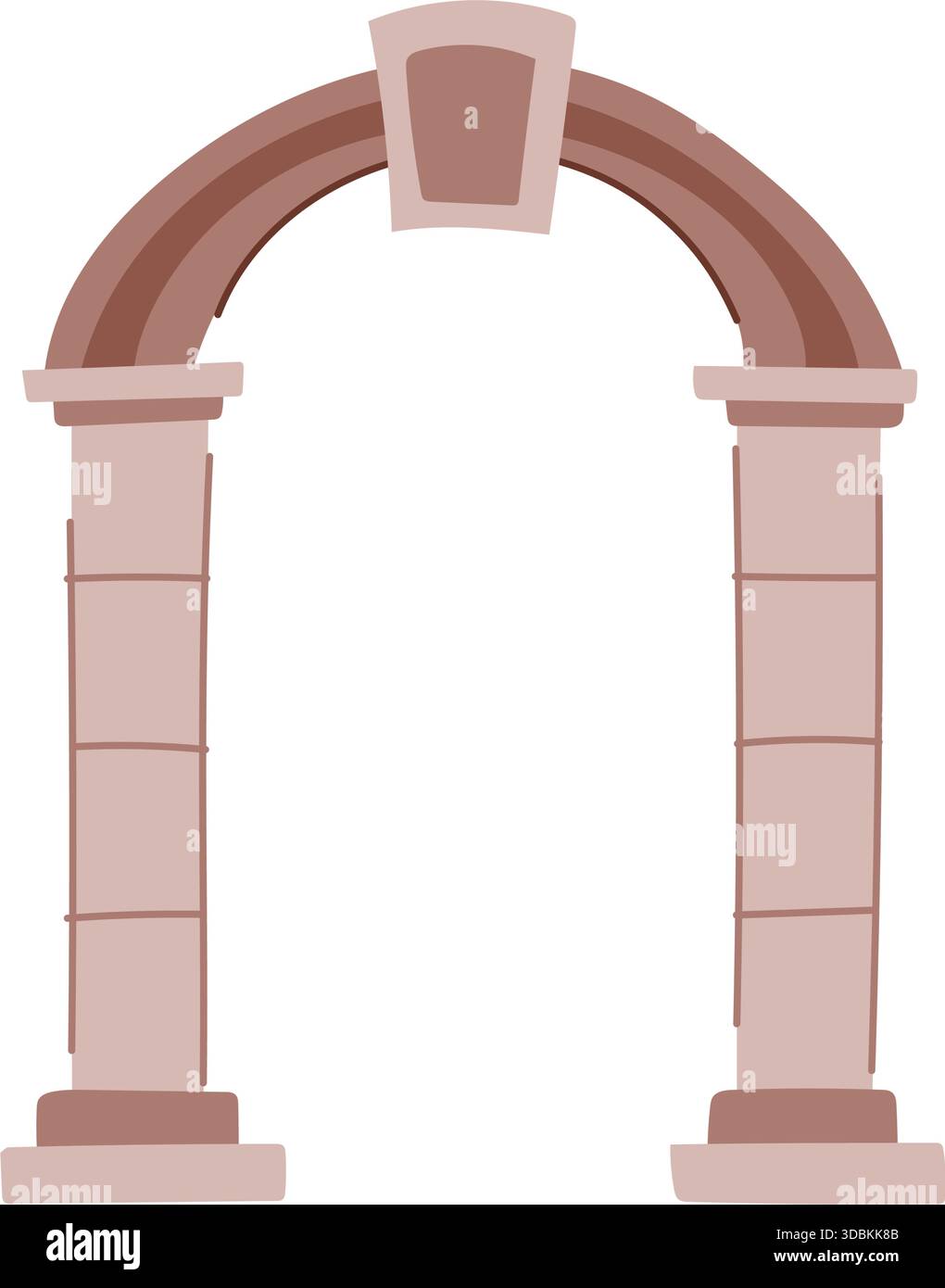 Stone arch gate graphic element illustration Stock Vector Image & Art ...
