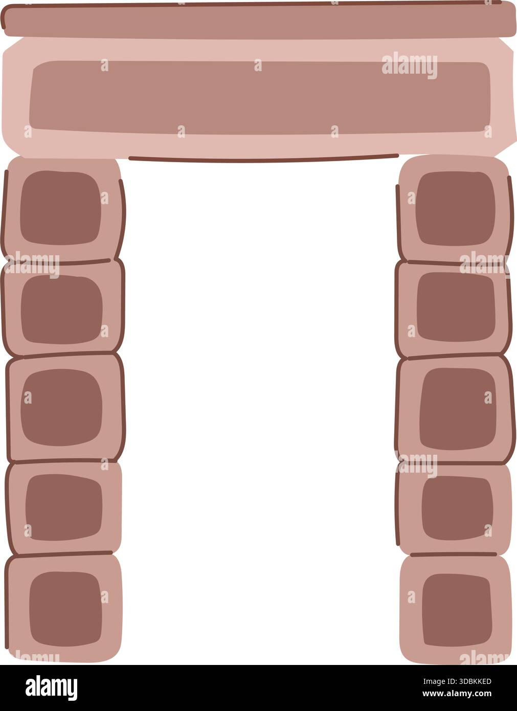 Stone gate arch structure element symbol illustration Stock Vector ...