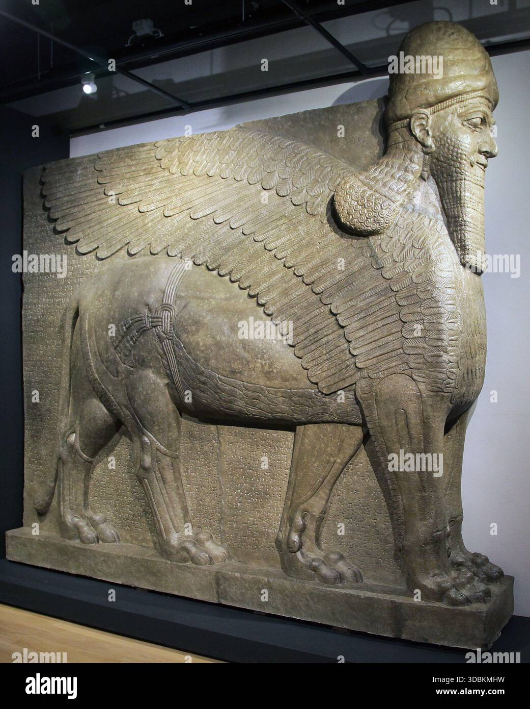 Gigantic Lamassus or Winged Bulls,with five legs,3000-year-old statues ...