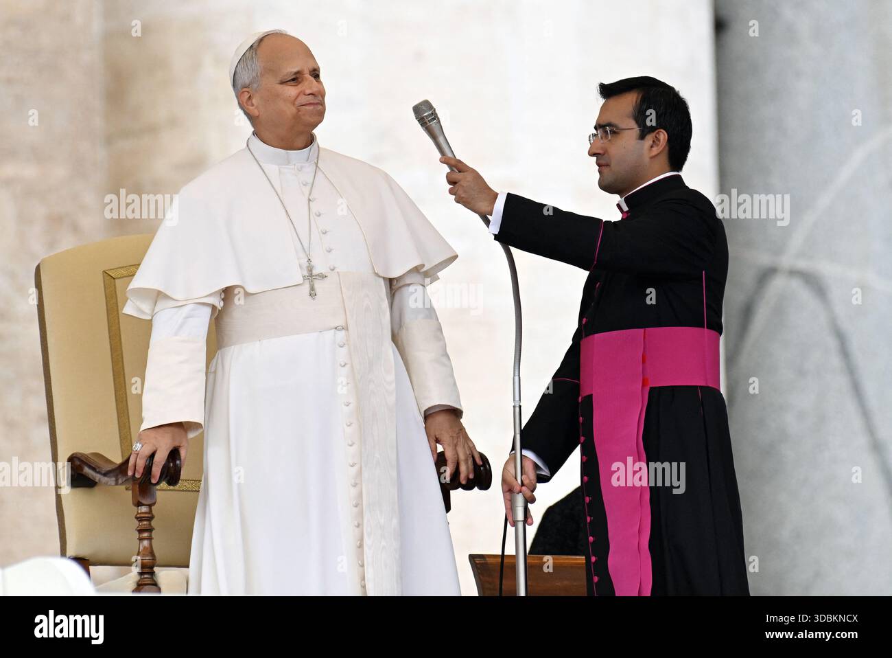 Pope Leo XIV attends the weekly general audience in Saint Peter’s ...