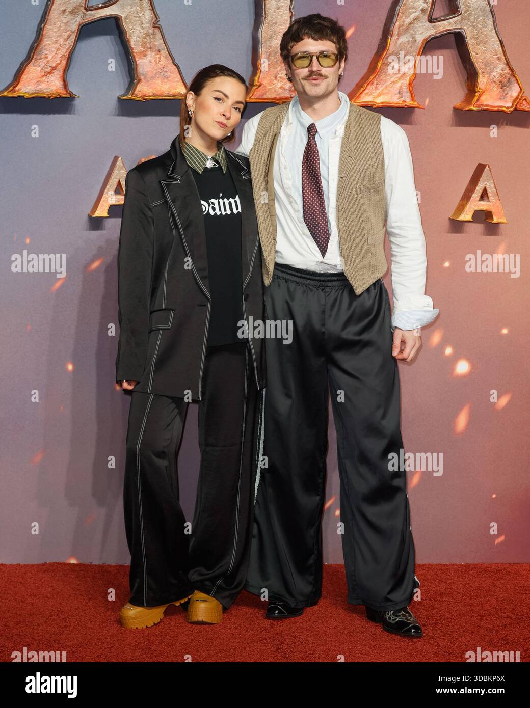 Camden Cox, and Freddie Long attend the UK Premiere of 'Avatar: Fire ...