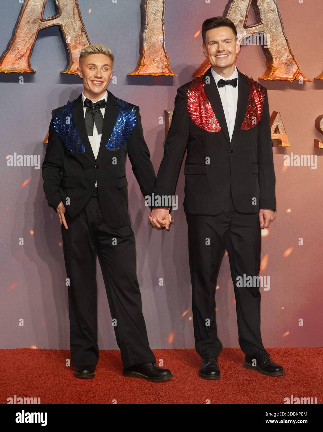 Matthew Mackinnon, Ryan Payne attend the UK Premiere of 'Avatar: Fire ...