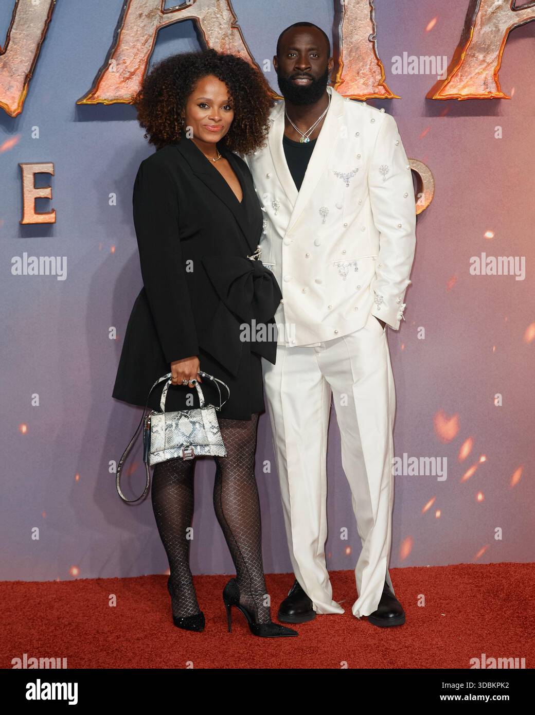 Fleur East and Marcel Badiane-Robin attend the UK Premiere of 'Avatar ...