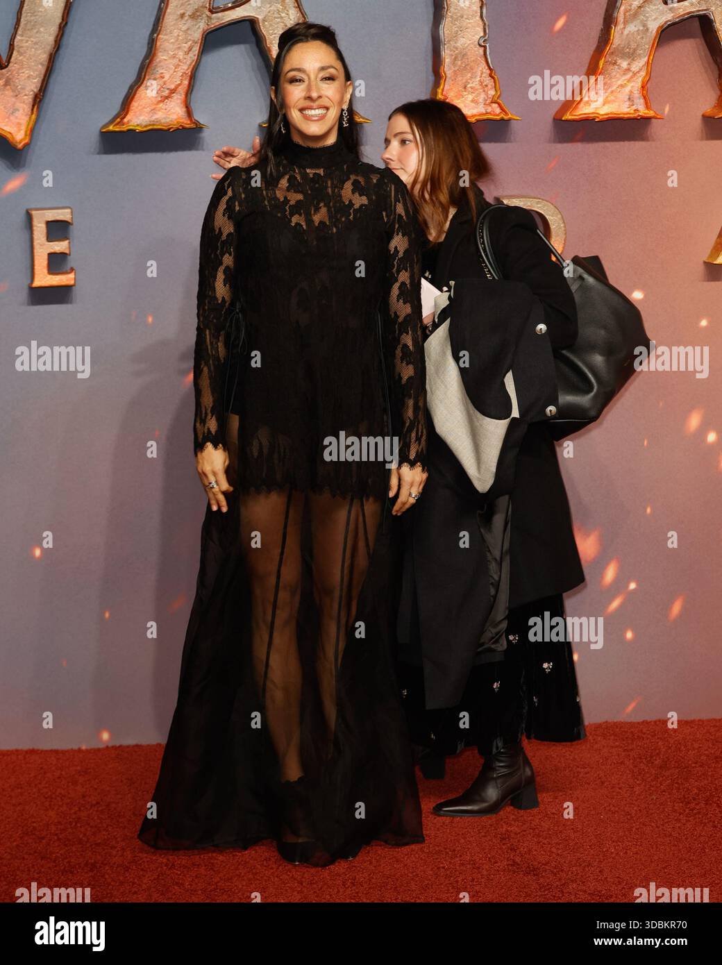 Oona Chaplin attends the UK Premiere of 'Avatar: Fire and Ash' held at ...