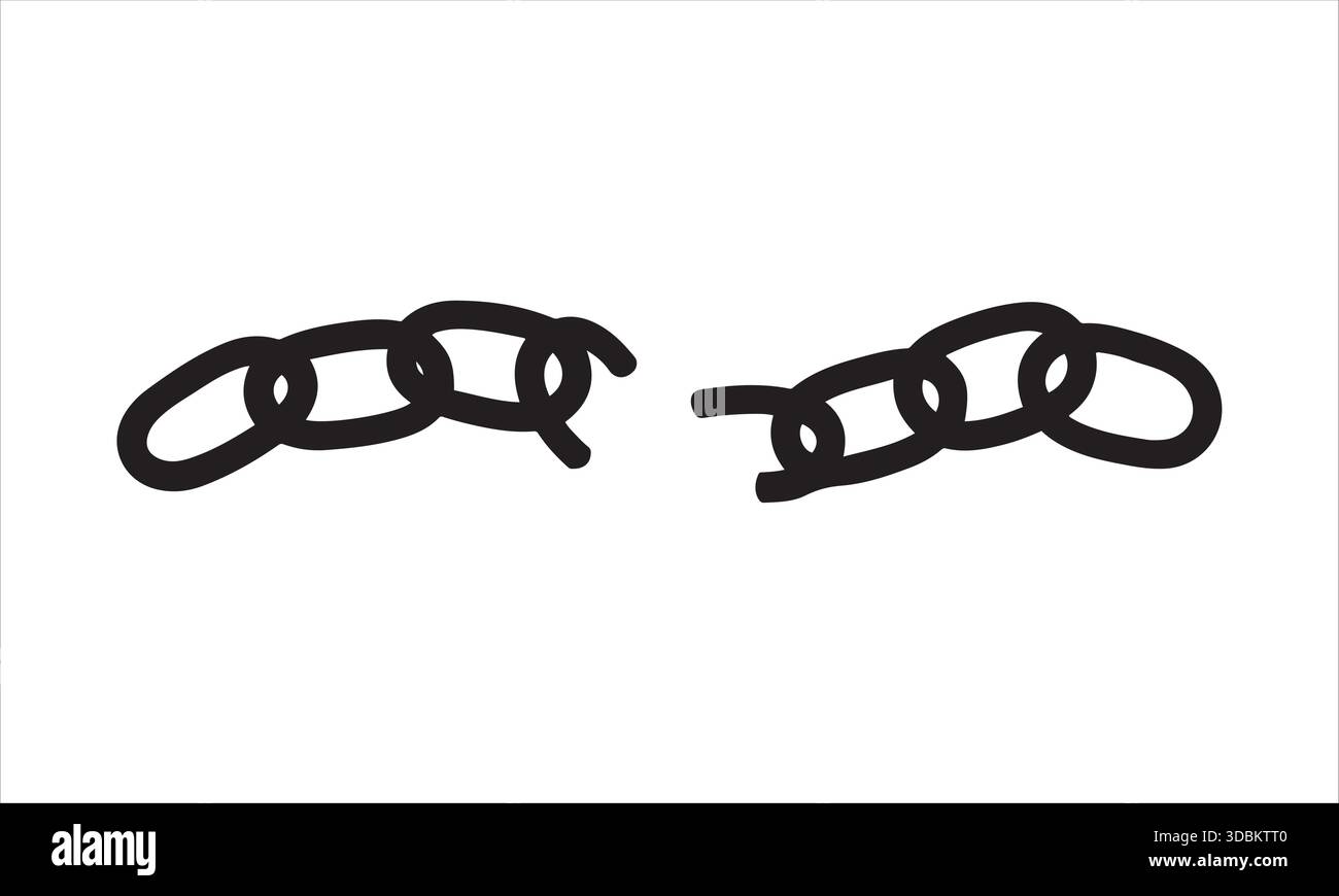 Chain with broken link Stock Vector Images - Alamy