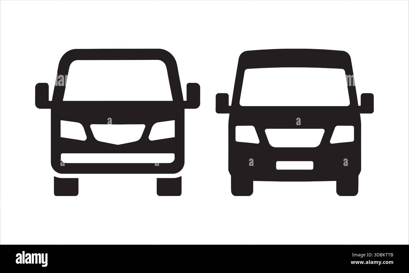 Front view car isolated Stock Vector Images - Alamy