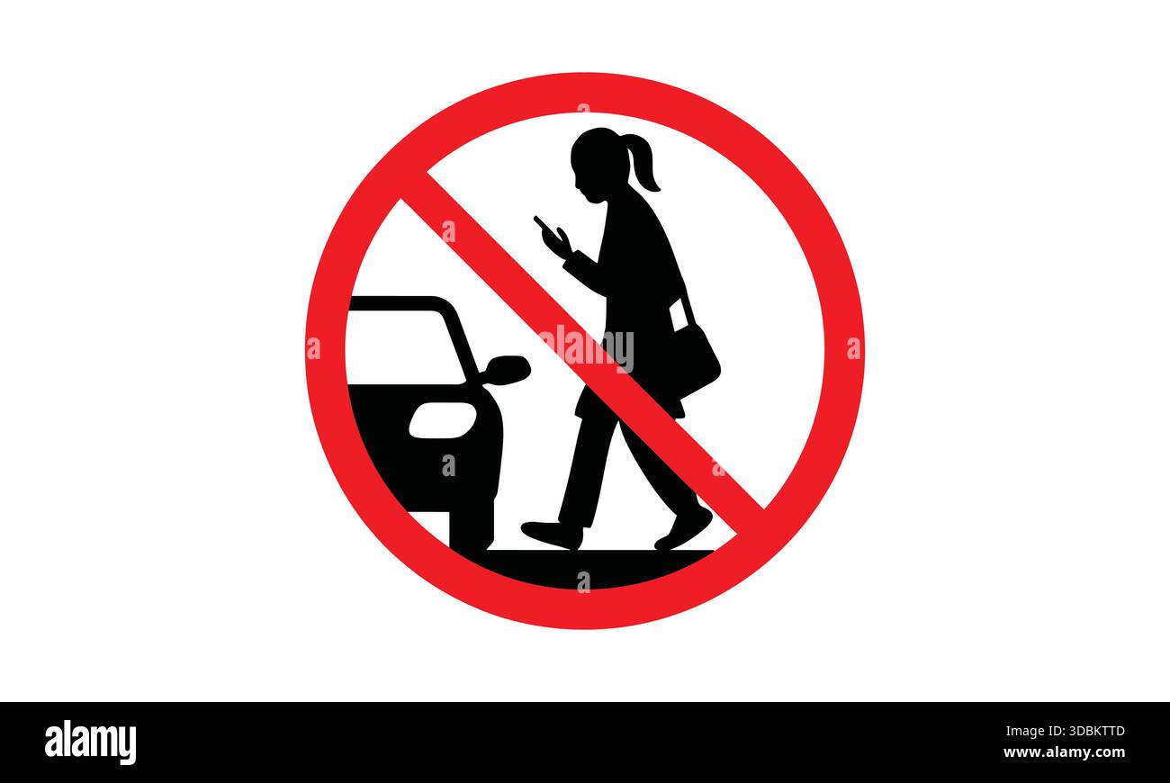 No walking symbol Stock Vector Images - Alamy