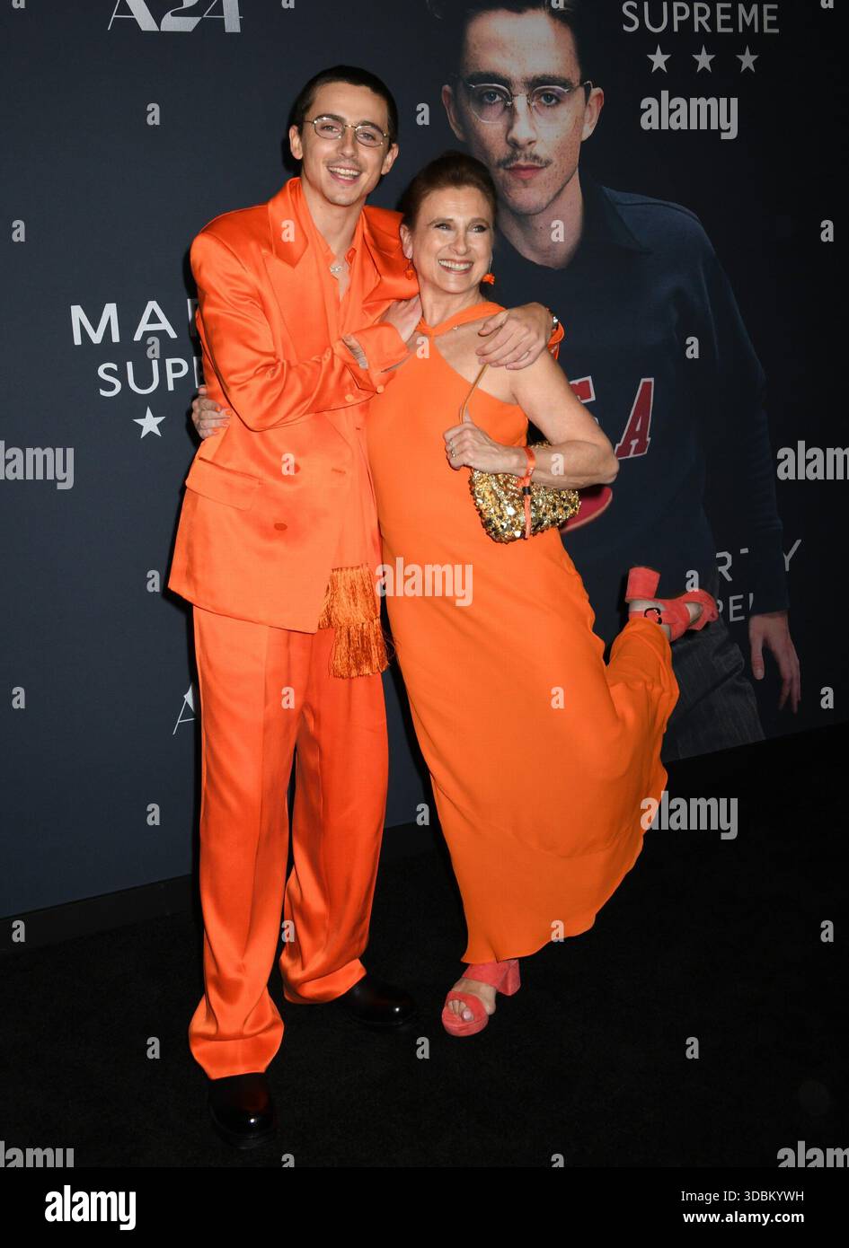 Timothée Chalamet, Nicole Flender at arrivals for MARTY SUPREME ...