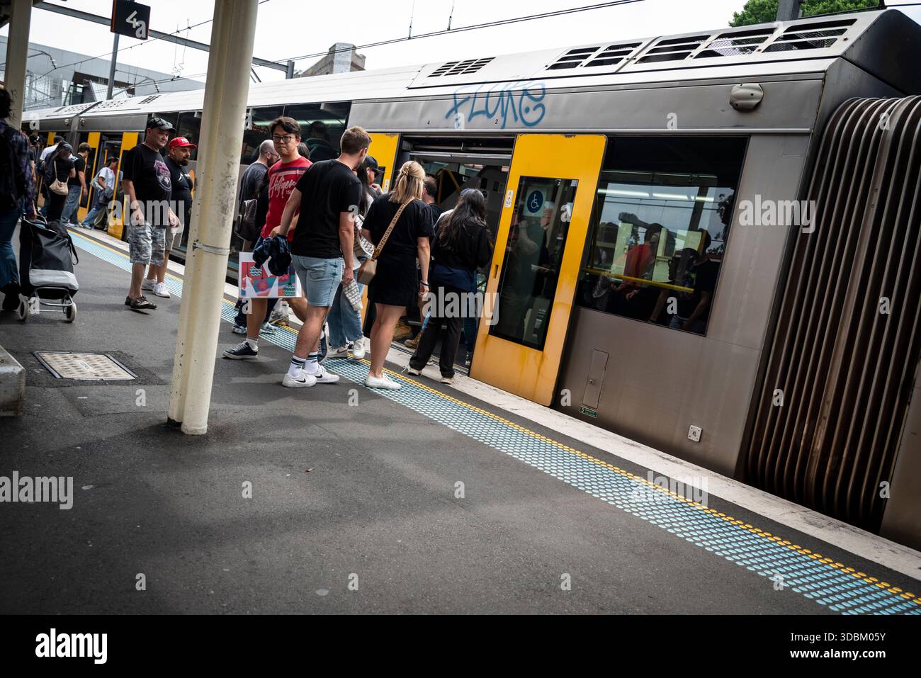 Platform at Redfern railway station, Redfern, an inner southern suburb ...
