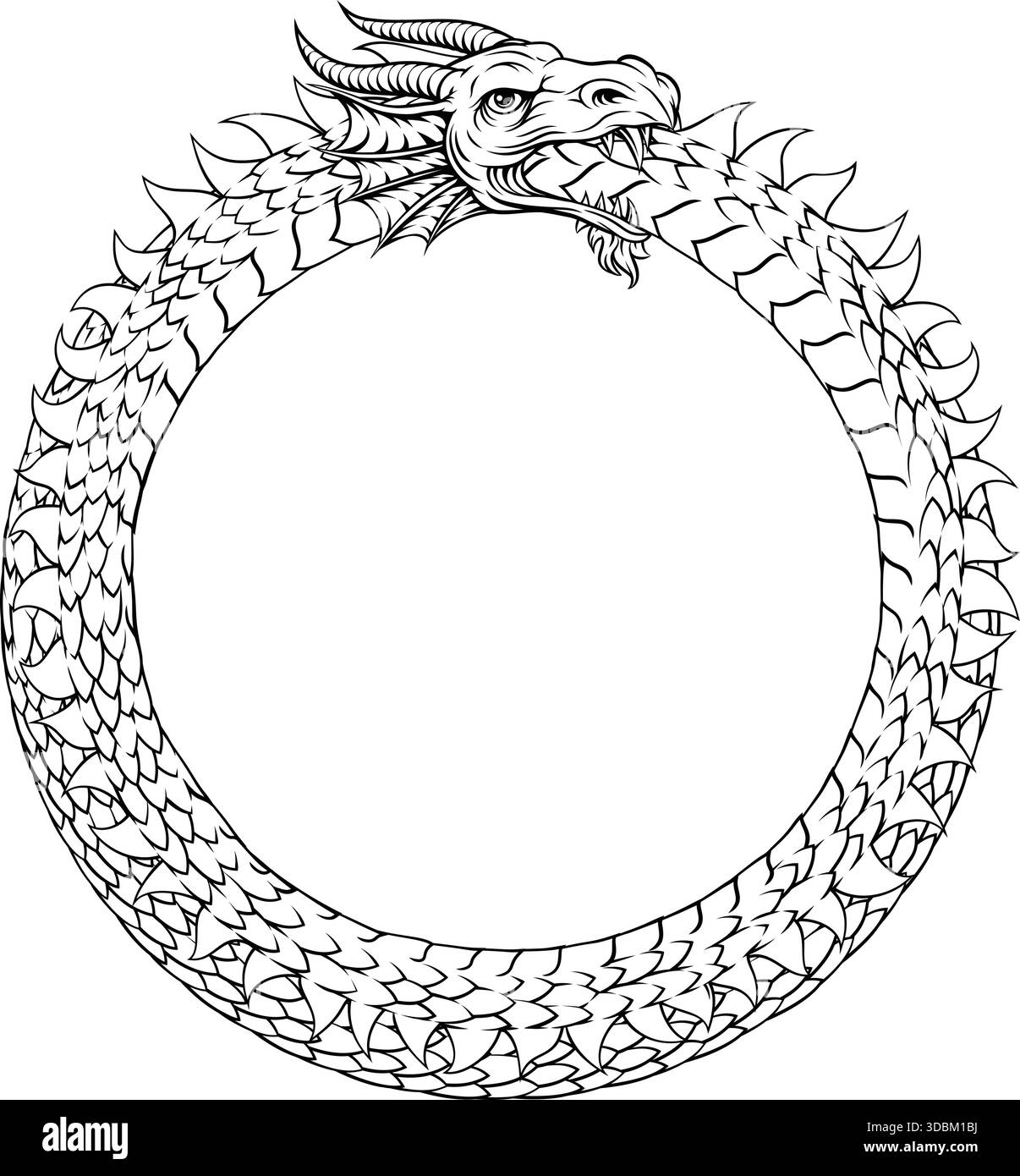 Circular snake Black and White Stock Photos & Images - Alamy