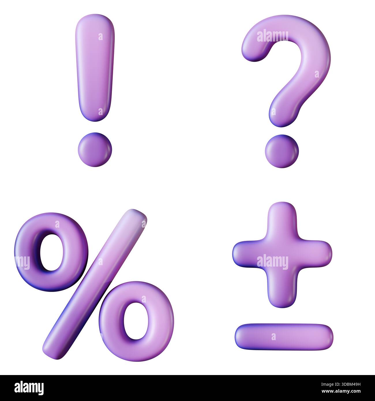 3d pink exclamation point Cut Out Stock Images & Pictures - Alamy