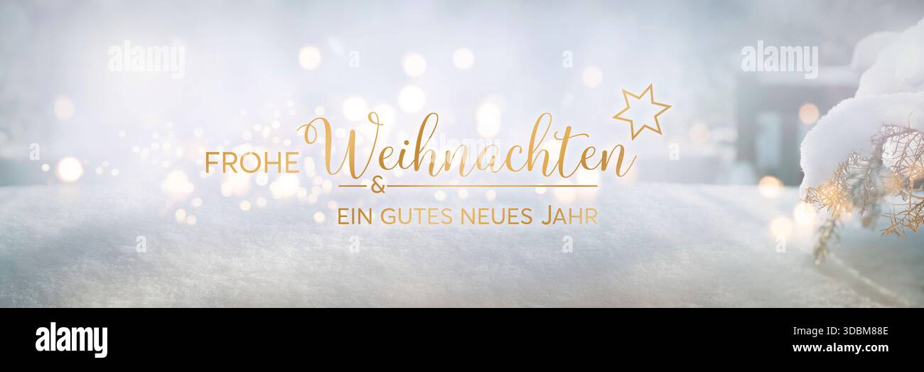 Bright winter background with snowflakes and festive bokeh lights on ...