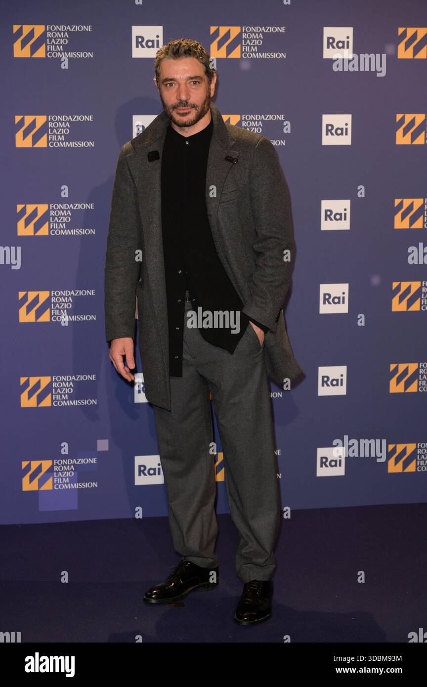 Giuseppe Zeno attends the blu carpet of Showcase fiction Rai 2026 at ...