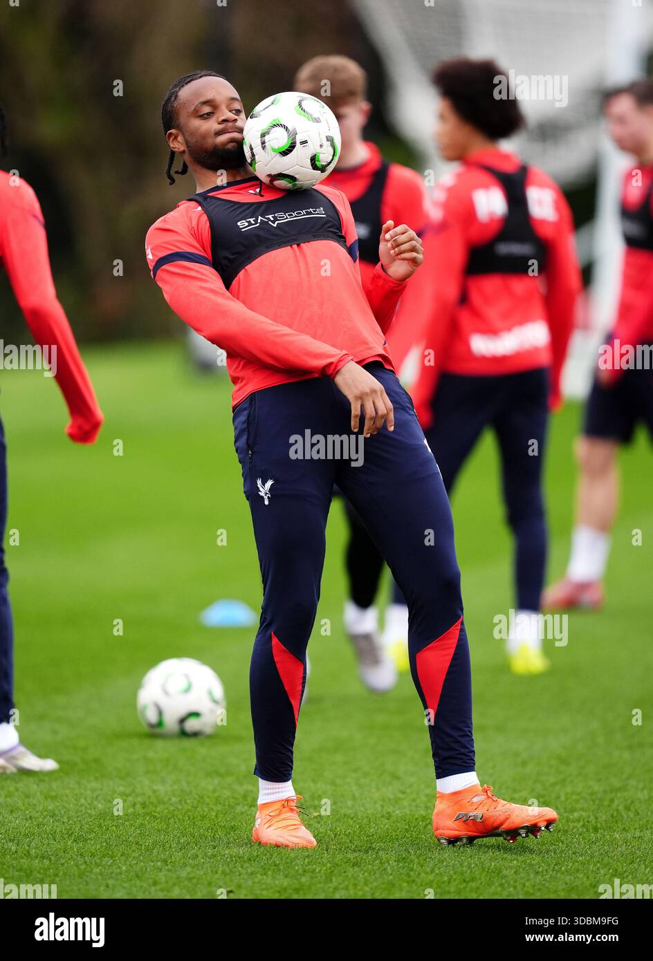 Crystal Palace's Mofe Jemide during a training session at the Crystal ...