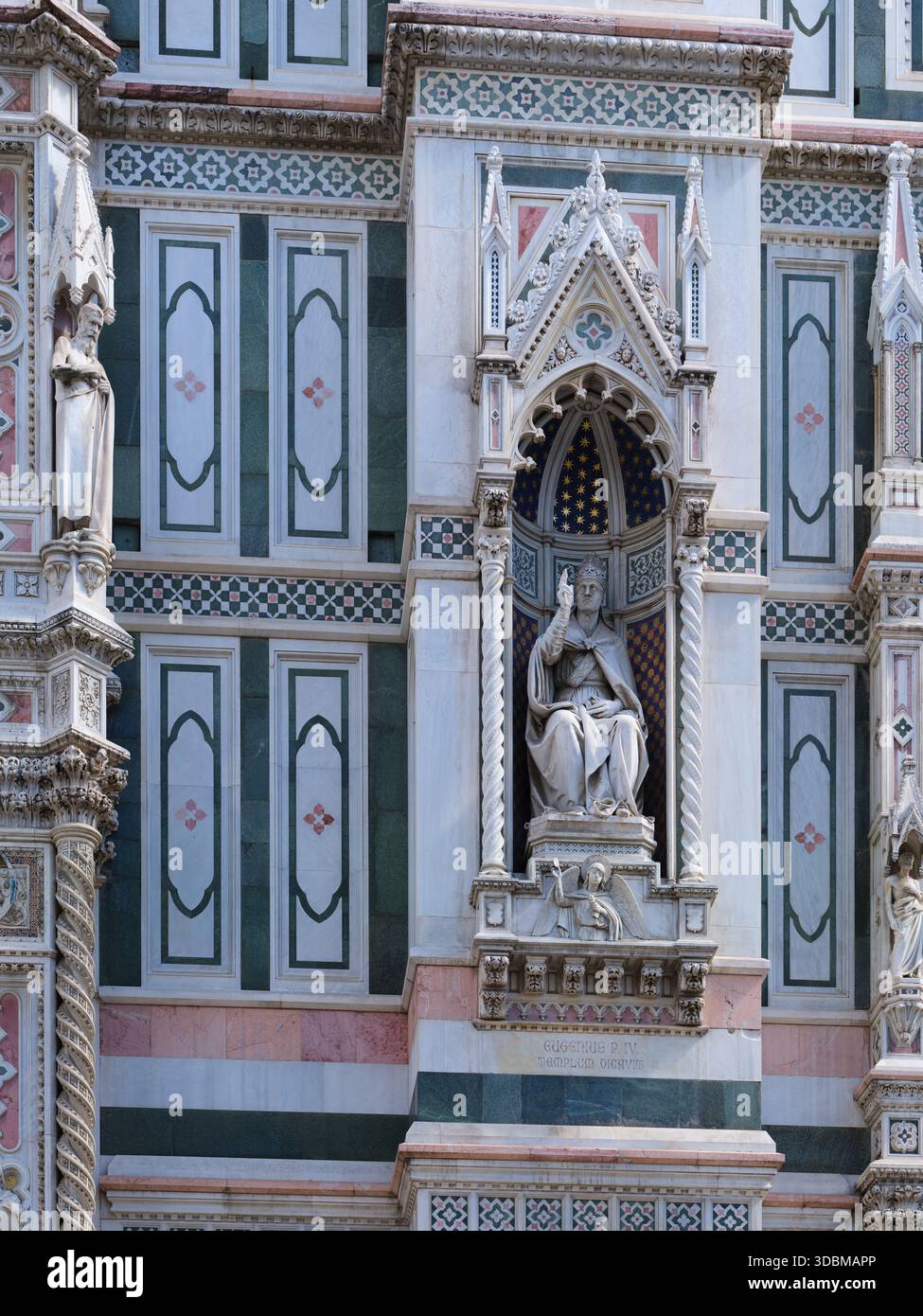 The magnificent polychrome marble facade and iconic red-tiled dome of ...