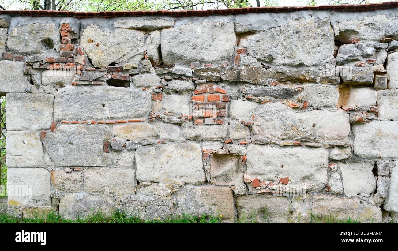 Old wall made of natural stone filling the format Stock Photo - Alamy