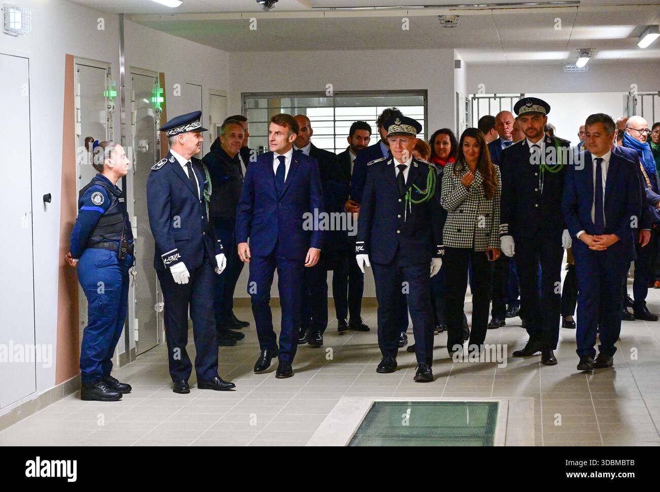 French President Emmanuel Macron inaugurates the extension known as ...