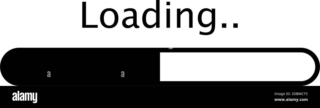 Loading bar, blank progress screen vector illustration Stock Vector ...