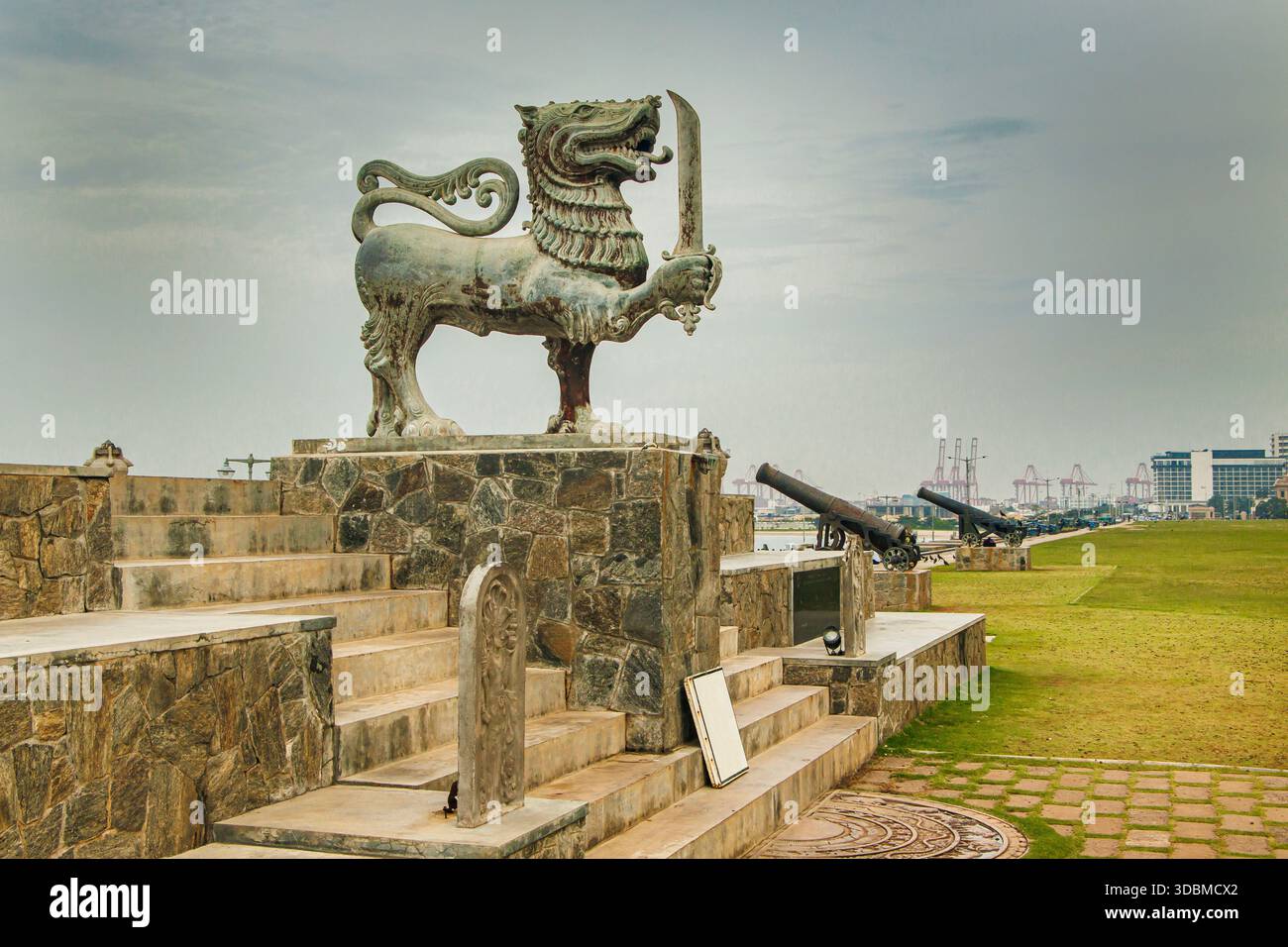 Sri Lanka - Colombo - The national flag post on the galle face green ...