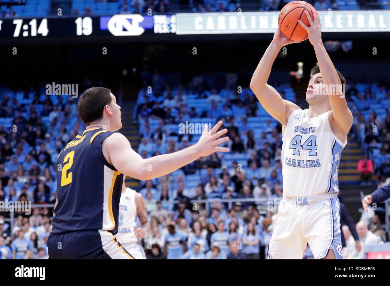 North Carolina guard Luka Bogavac (44) handles the ball as East ...