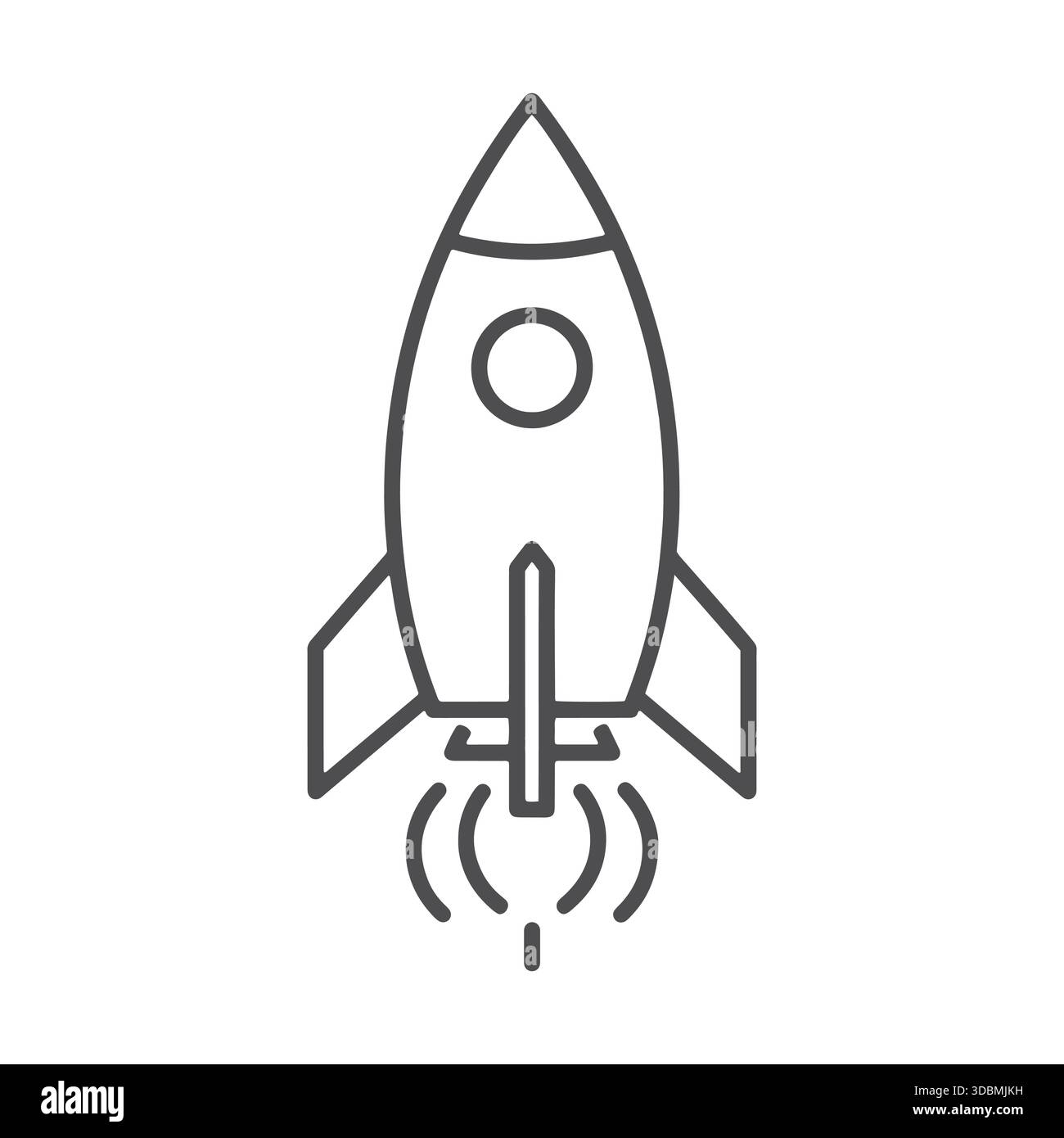 Rocket Icon Vector Design Isolated Space Launch Symbol Stock Vector ...
