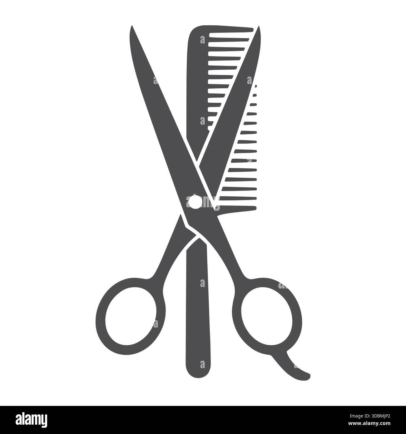 Barber tools logo Black and White Stock Photos & Images - Alamy